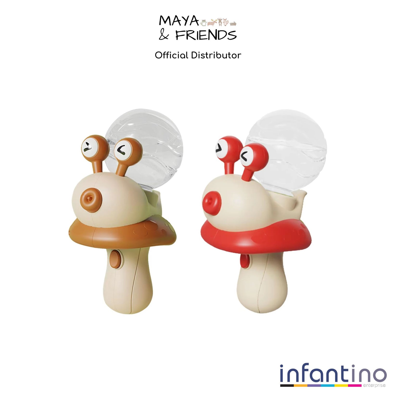 Maya & Friends Electric Snail Water Gun (Assorted Colours) – Infantino